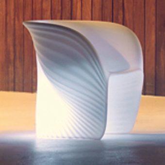 Modern LED Light White Club Chair lluminating Relaxation Contract Hotels