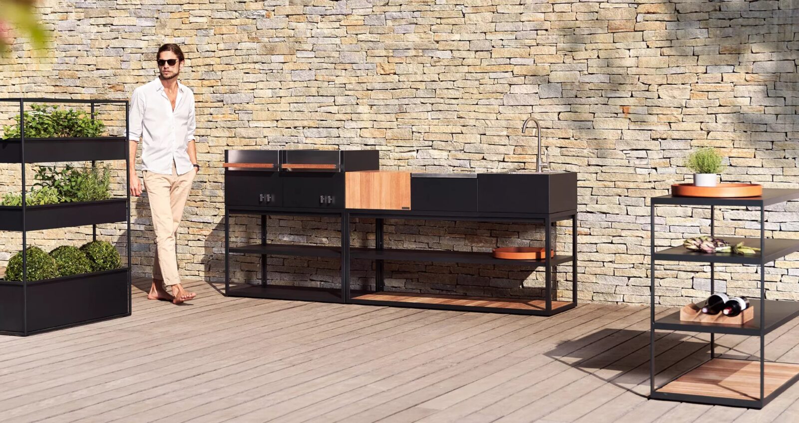 Modern Sideboard with Shelves | Open Shelf Sideboard Outdoor