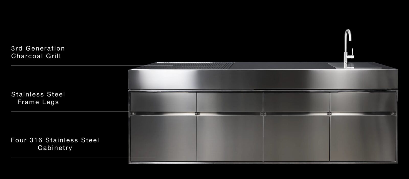 Custom Outdoor Kitchen Stainless Steel BBQ Grill | BBQ Island