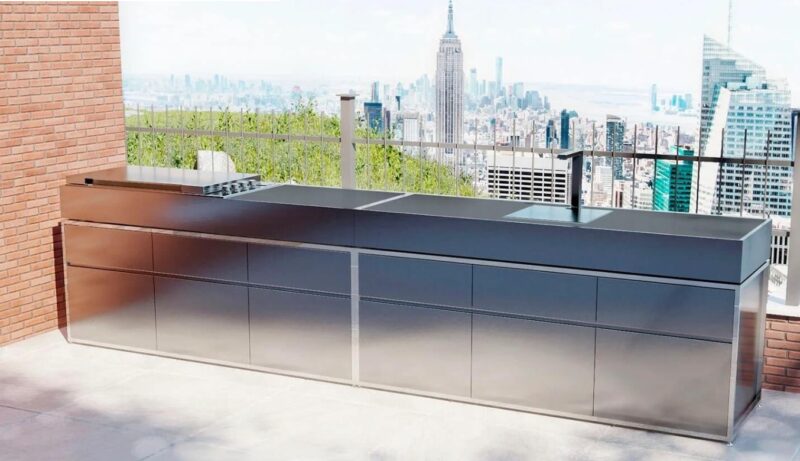 Custom Outdoor Kitchen Stainless Steel BBQ Grill | BBQ Island