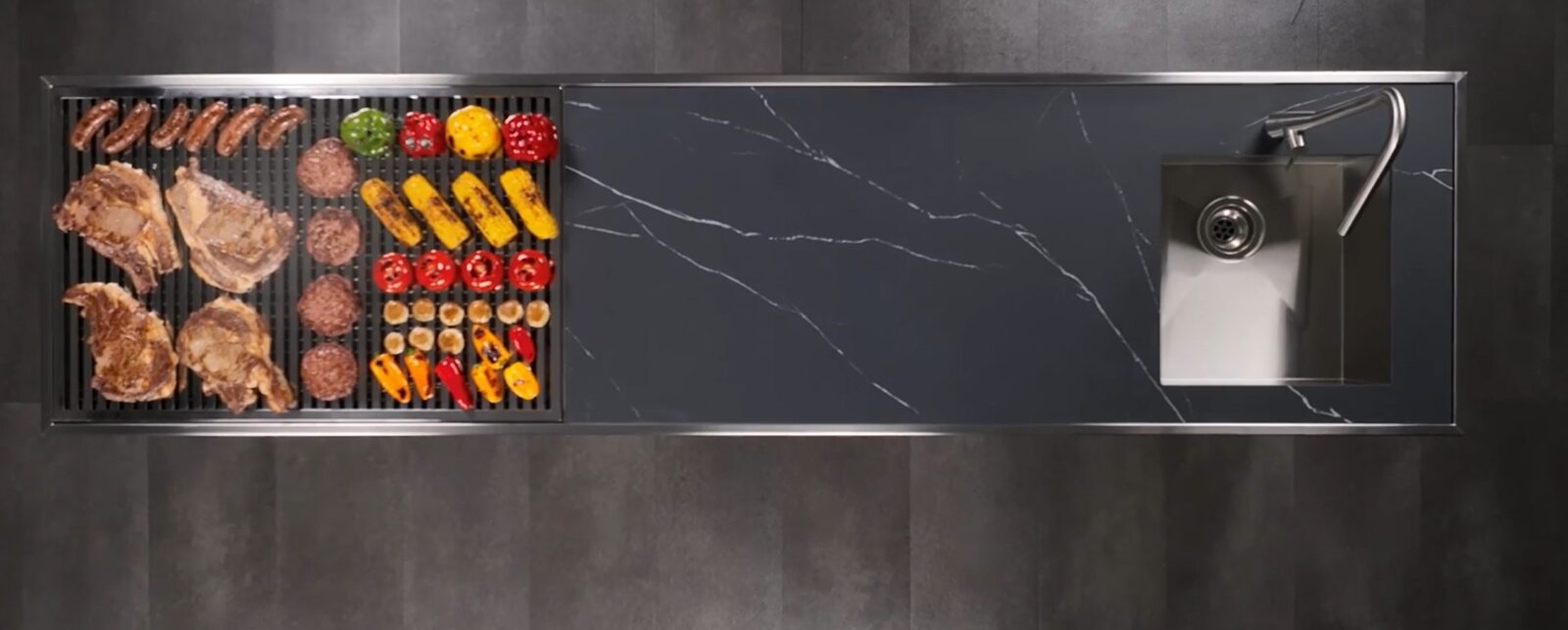 Custom Outdoor Kitchen Stainless Steel BBQ Grill | BBQ Island