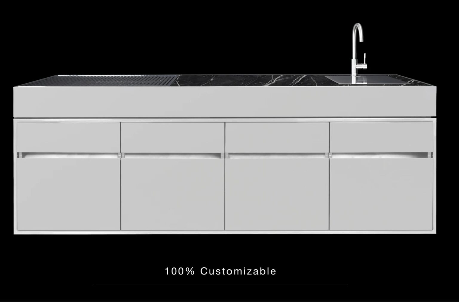 Custom Outdoor Kitchen Stainless Steel BBQ Grill | BBQ Island