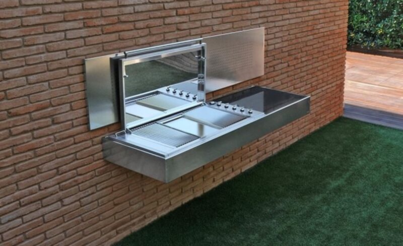 Floating Wall Mounted BBQ Grill Cantilever | Outdoor Grill