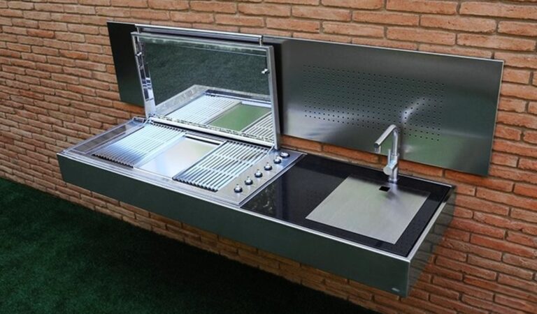 Floating Wall Mounted BBQ Grill Cantilever | Outdoor Grill