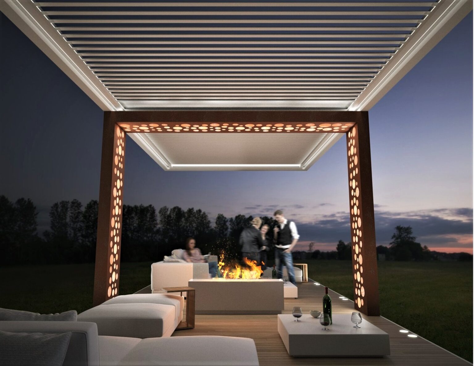 Custom Pergola with Retractable Roof | Outdoor Shading Glide