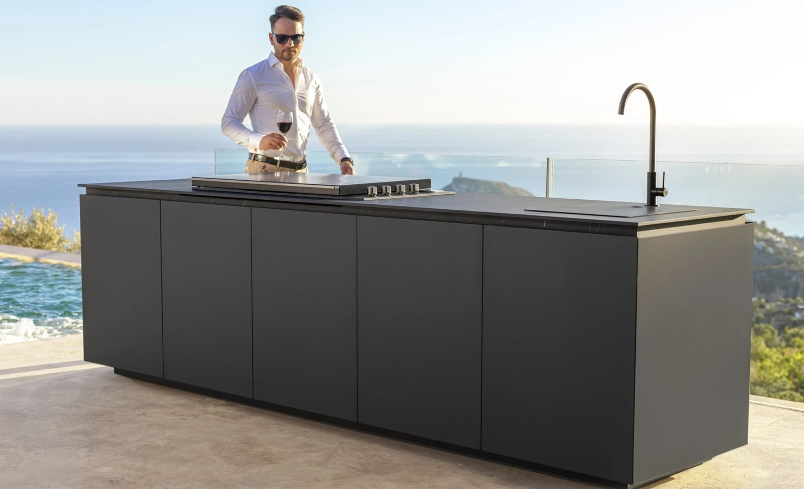 Custom Outdoor Kitchen BBQ Grill Stainless Steel with Cabinet